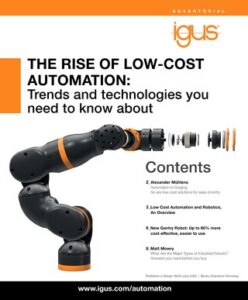 The Rise of Low Cost Automation eBook | igus® Engineer's Toolbox