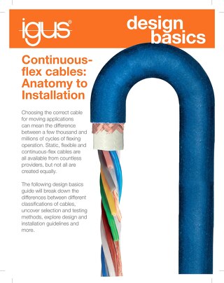 chainflex® flexible cables - Design Guide | igus® Engineer's Toolbox