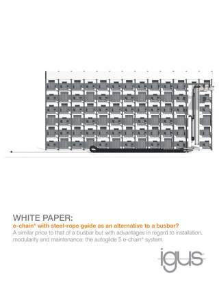 Cable carriers vs. busbars whitepaper | igus® Engineer's Toolbox